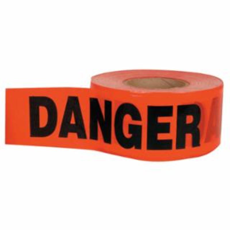 C.H. Hanson Barricade Tape, 3 in x 1000 ft, Red, Danger