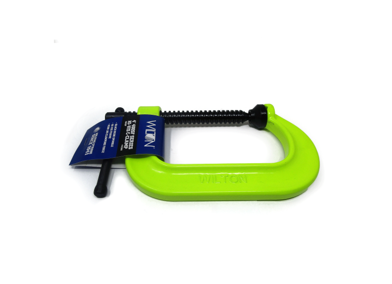 Wilton — 400 Series Hi-Vis Safety C-Clamp, 0 - 8-1/4” Opening, 5” Thro