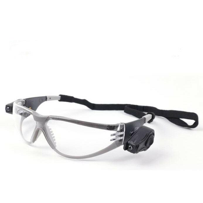 3M™ Light Vision™ Safety Eyewear with LED Lights - Gray Frame - Clear