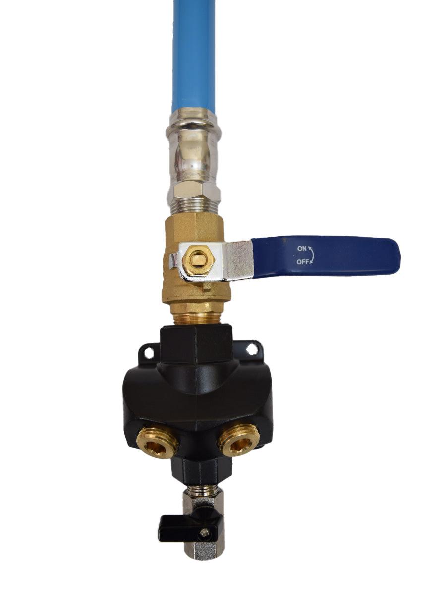 Maxline 3/4" MULTI PORT OUTLET, 1/2" NPT PORT (4X), W SHUTOFF , COMPRE