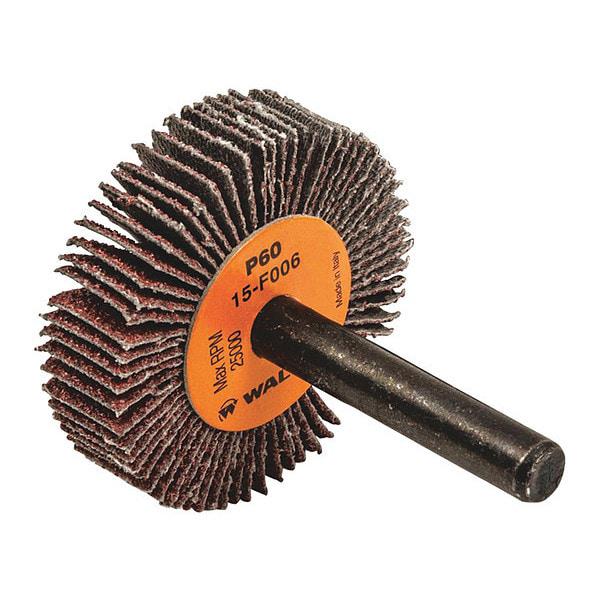 Walter Flap Wheel, 1/4" Shaft, 1.5"X3/8" 60Gr