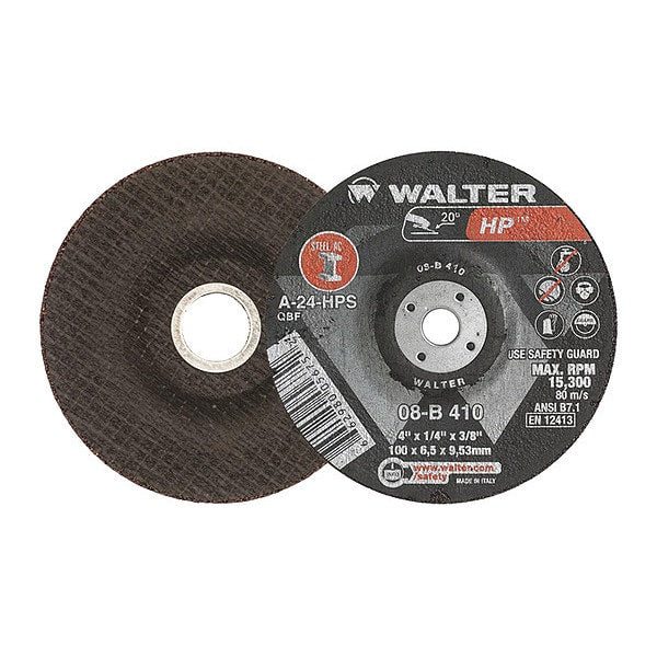 Walter Grinding Wheel, T27 4"X1/4"X3/8"