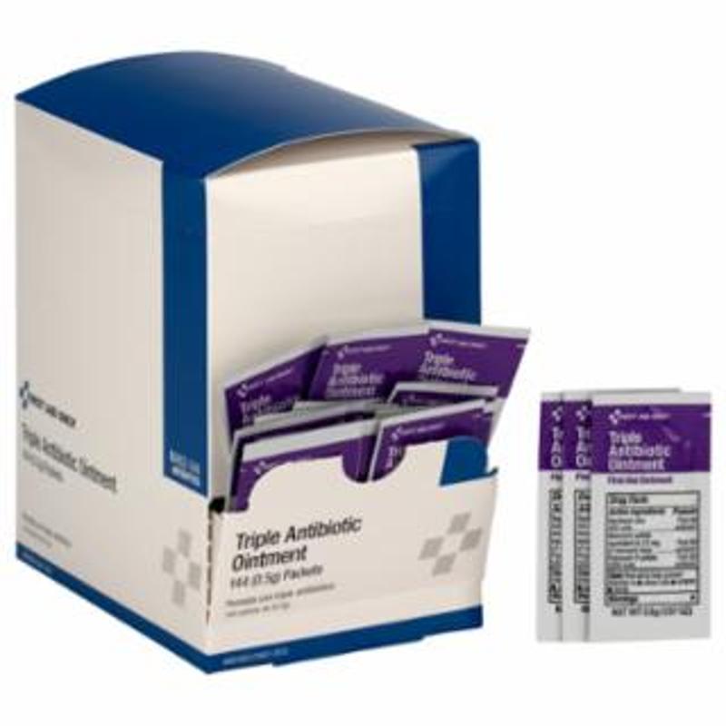 First Aid Only Triple Antibiotic Ointment, 0.9 g, Packets, 144 per Box