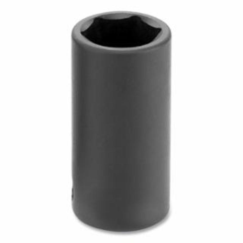 GREY PNEUMATIC Impact Socket, 3/8 in Drive Size, 9 mm Socket Size, Hex