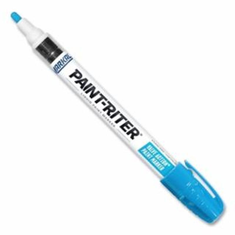 Markal PAINT-RITER® VALVE ACTION® Paint Marker, Lite Blue, 1/8 in Tip,