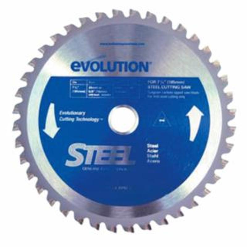 Evolution TCT Metal-Cutting Blade, 7-1/4 in, 5/8 in Arbor, 5000 rpm, 4