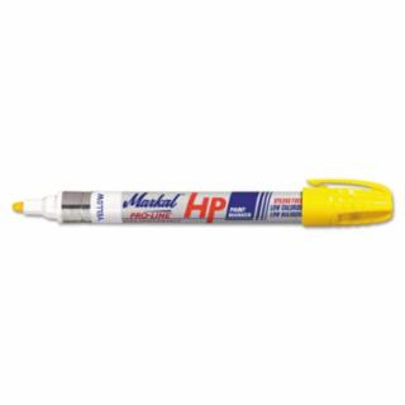 Markal Paint-Riter®+ Oily Surface Paint Marker, Yellow, 1/8 in Tip, Me