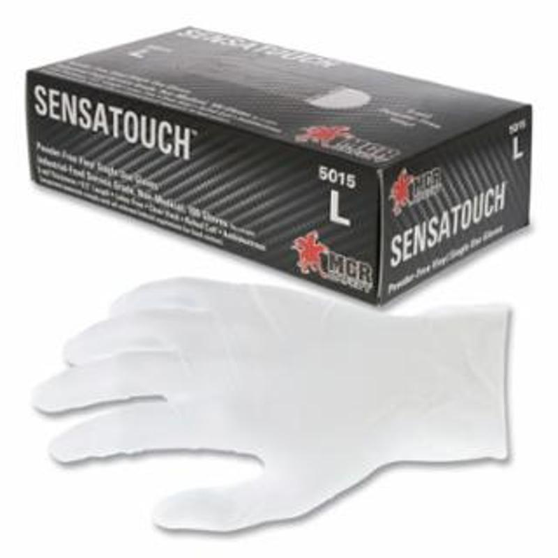 MCR Safety SENSAGUARD™ Powder-Free Vinyl Disposable Gloves, 5 mil, Med