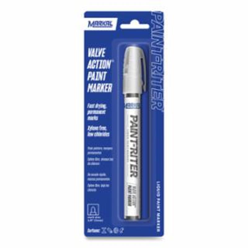 Markal PAINT-RITER® VALVE ACTION® Paint Marker, White, 1/8 in Tip, Bul