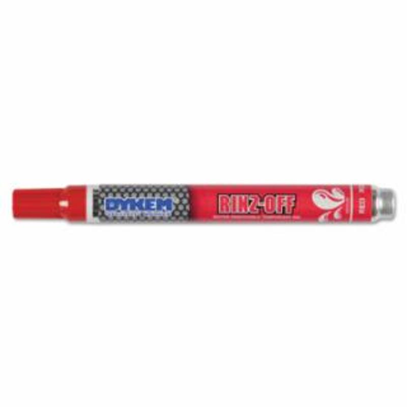 DYKEM RINZ OFF® Water Removable Temporary Marker, Red, Medium 12 EA