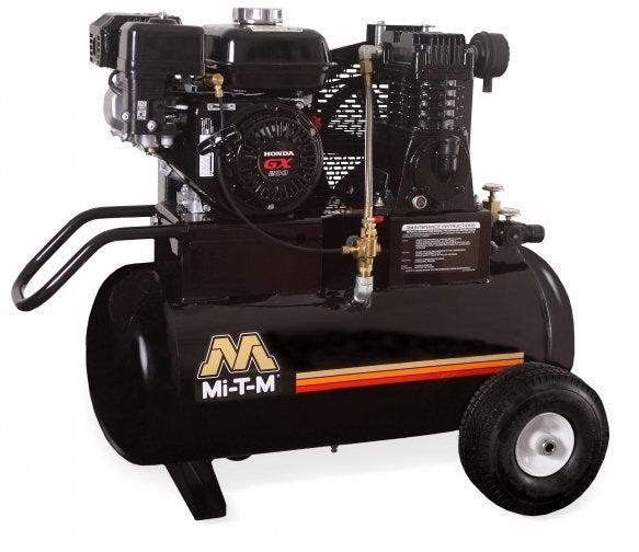 Mi-T-M Single Stage Gasoline Portable Air Compressors 13.9 CFM- 90 PSI