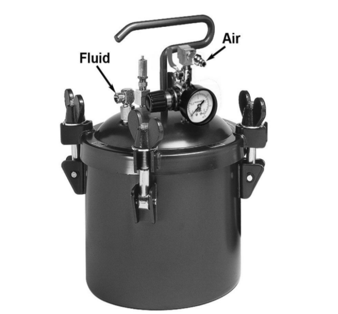 Apollo 2.5 gallon Pressure Pot w/ Teflon Lining - Single Regulator & G