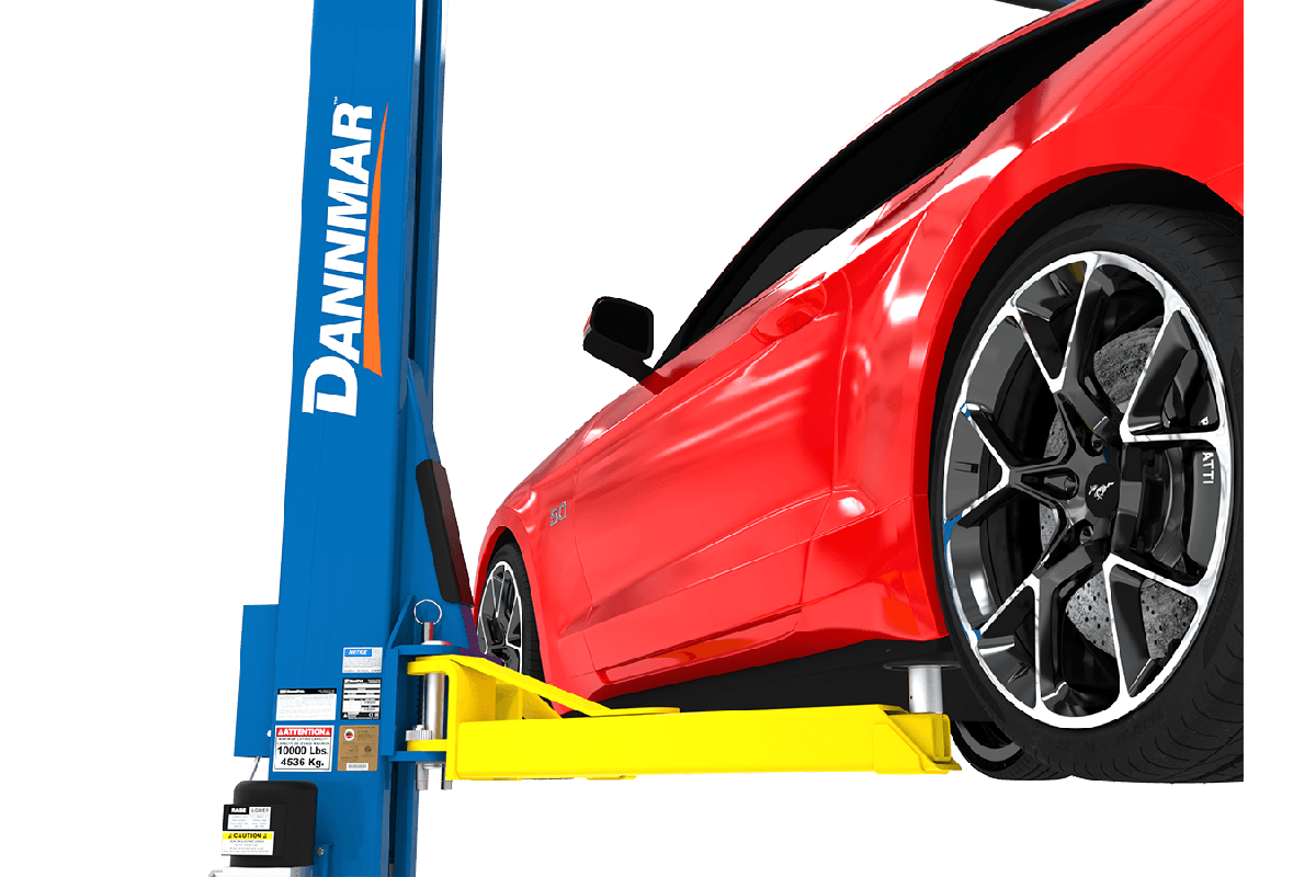 Dannmar D2-10A 10,000-lbs. Capacity Two-Post Lift / Asymmetric / Inclu